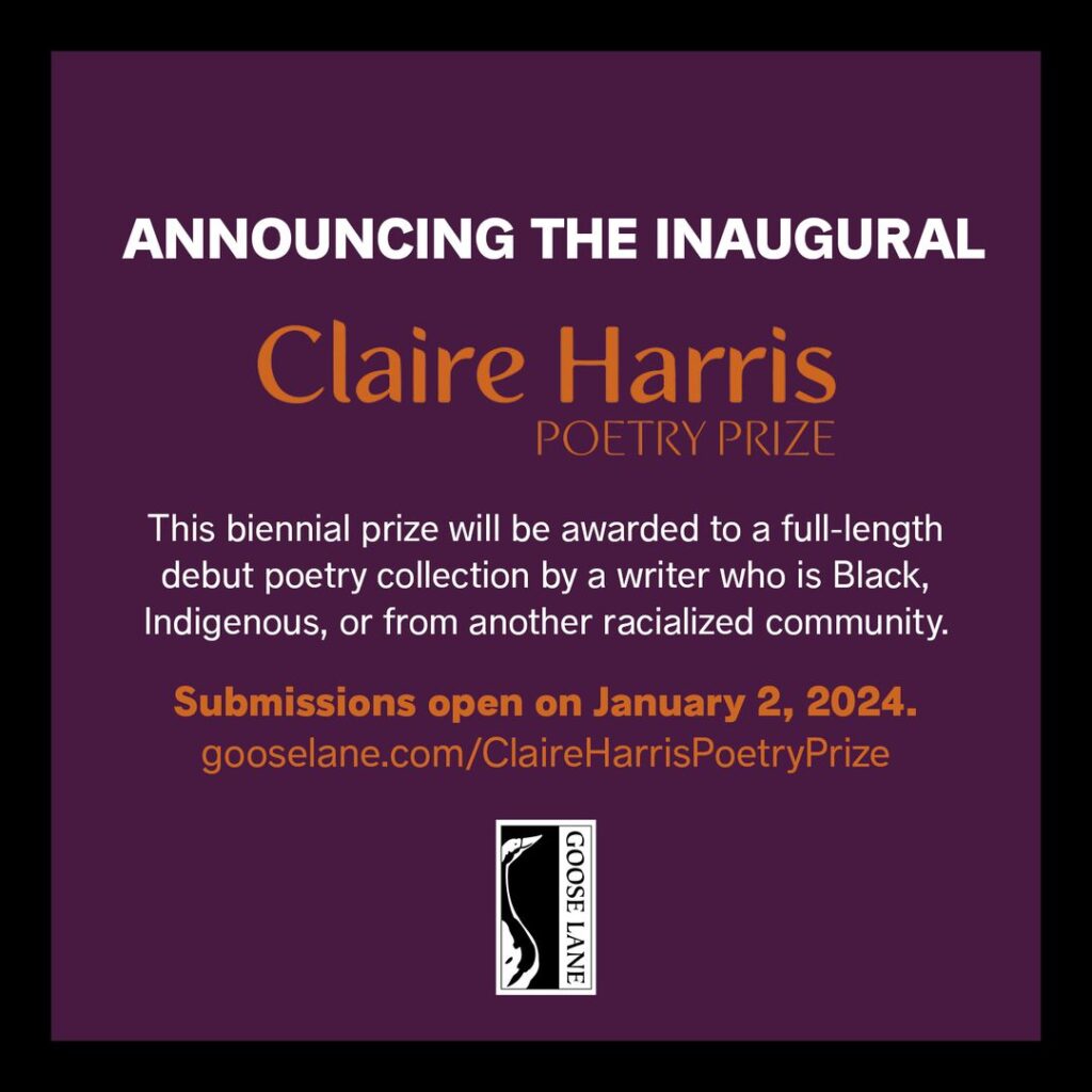 Claire Harris Poetry Prize ? - ArtsLink NB
