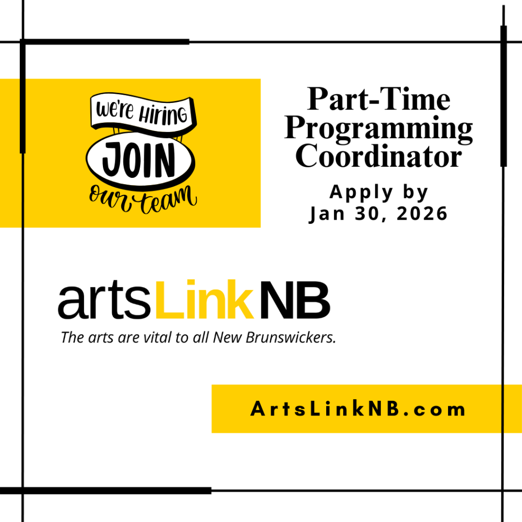 Job Posting: Part-time Programming Coordinator - ArtsLink NB